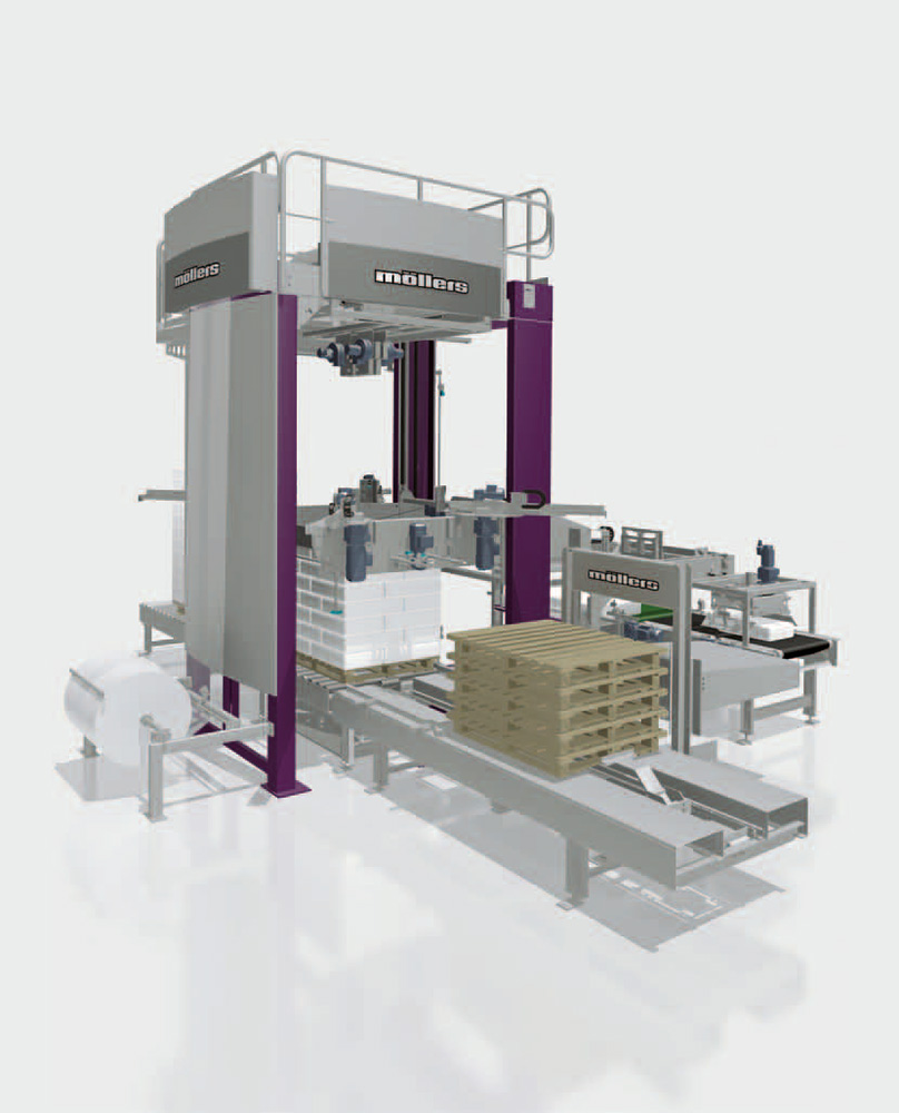 PHS: Palletizing and stretch hooding in one machine