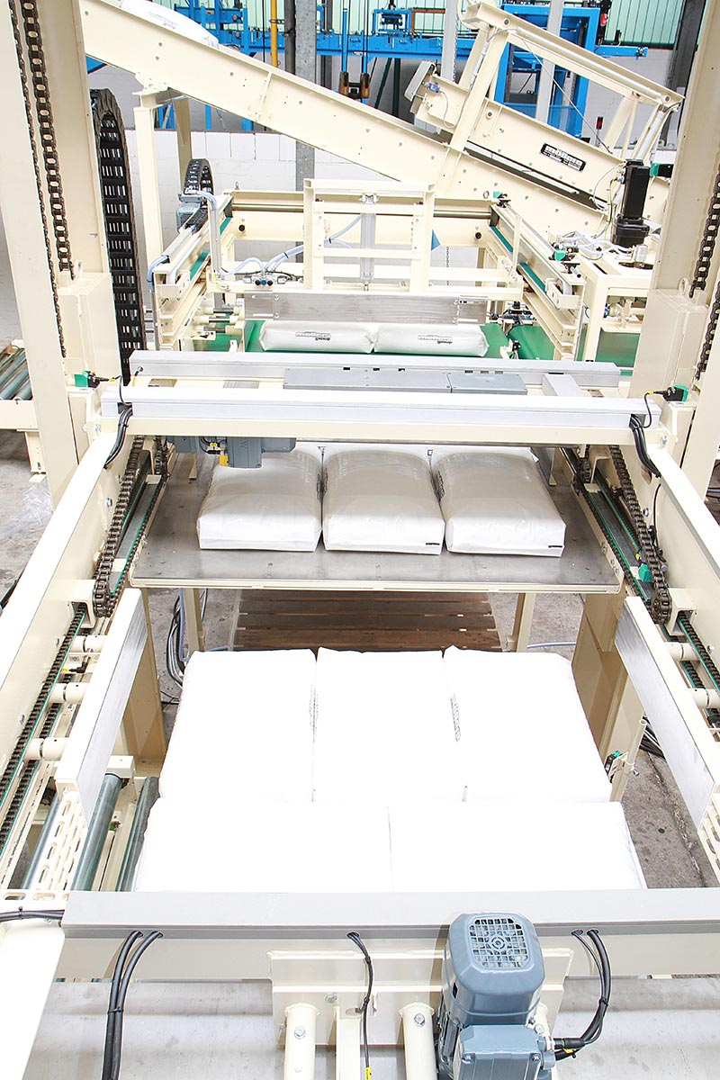 Low level palletizer PFS: Up to 1200 bags per hour
